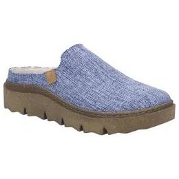 Hausschuh Josef Seibel "Carmaux 01, ocean", Damen, Gr. 41, blau (ocean), Obermaterial: 80% Rindsleder Leather cow. 20% Textilmaterial TEXMAT., Schuhe Hausschuh