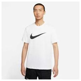 T-Shirt Nike SPORTSWEAR "M NSW TEE ICON SWOOSH", Herren, Gr. XXL, wei&szlig;, Jersey, Obermaterial: 100% Baumwolle, normal, Rundhals, Shirts T-Shirt, Kurzarm, Rundhalsausschnitt, aus Baumwolle