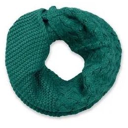 Strickschal styleBREAKER "Strick Loop mit Mustermix", Damen, blau (petrol), Obermaterial: 100% Viskose CV., Modisch, Modet&uuml;cher