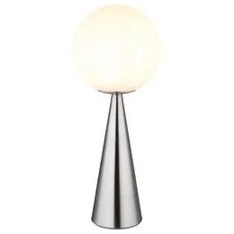 Globo LIGHTING Tischleuchte "PINPAL", nickelfarben matt, 1, &Oslash; 20cm H: 49,5cm, 1 Stk., Leuchten, Tischleuchte f&uuml;r Wohn- & Schlafzimmer Nickel matt, Tischleuchte