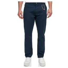 Chinos INDICODE "INMethio Chino", Herren, Gr. 33, L&auml;nge 32, sky captain, Web, Obermaterial: 86% Baumwolle, 14% Leinen, unifarben, regular fit kn&ouml;chellang, Hosen