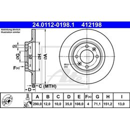 ATE Bremsensatz, Scheibenbremse Bremsensatz-Vorderachse SG00000CW3 Vorderachse au&szlig;enbel&uuml;ftet 302mm 26mm f&uuml;r Citro&euml;n Peugeot