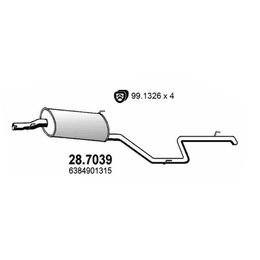Asso Endschalld&auml;mpfer 287039 f&uuml;r Mercedes