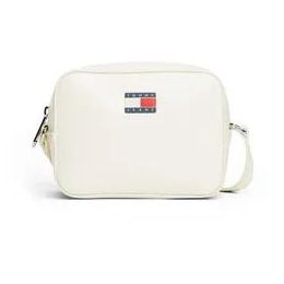 Tommy Hilfiger Umh&auml;ngetasche TOMMY JEANS "TJW MUST CAMERA BAG", Damen, Gr. B/H/T: 18cm x 14cm x 7cm, ivory, Lederimitat, Taschen Umh&auml;ngetasche, Damen Schultertasche, Minibag, Kamerabag mit typischer Logoflagge