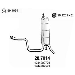 Asso Endschalld&auml;mpfer 287014 f&uuml;r Mercedes