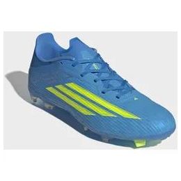 Fu&szlig;ballschuh Adidas PERFORMANCE "F50 LEAGUE FIRM GROUND/MULTI GROUND", Damen, Gr. 42, lucid ray blau, team solar gelb 2, lucid aquamarine, Synthetik, Textil, Schuhe Fu&szlig;ballschuh, f&uuml;r viele verschiedene B&ouml;den geeignet