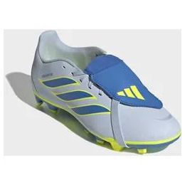 Fu&szlig;ballschuh Adidas PERFORMANCE "PREDATOR CLUB FOLD-OVER TONGUE FIRM GROUND/MULTI GROUND KIDS", M&auml;dchen, Gr. 36, crystal sky, ray blau, team solar gelb 2, Synthetik, Schuhe Fu&szlig;ballschuh, f&uuml;r viele verschiedene B&ouml;den geeignet, f&uuml;r Jugendliche & Kinder