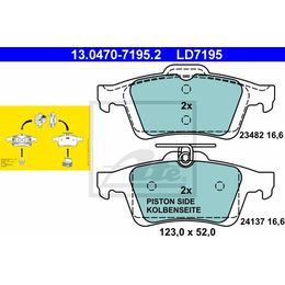 ATE Bremsensatz-Vorn und hinten SG00000DGM Bremsensatz, Scheibenbremse vorne rechts links bel&uuml;ftet 285mm f&uuml;r GENERAL MOTORS FIAT VAUXHALL MAZDA SAAB F