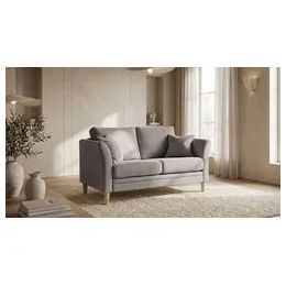 2-Sitzer Home Affaire "Arellano, Breite 155 cm", latte, B:155cm H:87cm T:86cm, Sofas, klassisches Design, 2 Zierkissen inklusive, Webstoff fein, Chenille