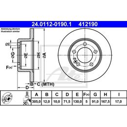 ATE Bremsensatz-Vorn und hinten SG00000DD8 Bremsensatz, Scheibenbremse vorne rechts links bel&uuml;ftet 302mm f&uuml;r RENAULT VAUXHALL OPEL NISSAN 410602889R 4