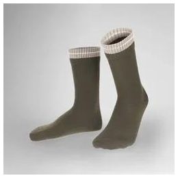 Socken Hudson "Socke Smart", Damen, Gr. 43-46, gr&uuml;n (dirty gr&uuml;n 0552), Obermaterial: 35% Polyacryl PAN. 33% Wolle WO. 22% Polyamid PA. 10% Elasthan EL., Socken Socken
