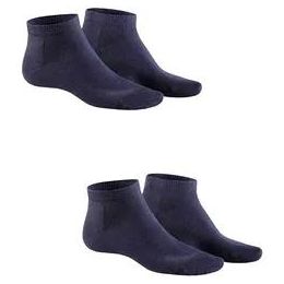 Sneakersocken Hudson "Sneaker Only 2-Pack", Herren, Gr. 43-46, blau (marine 0337), Obermaterial: 75% Baumwolle CO. 23% Polyamid PA. 2% Elasthan EL., Socken Sneakersocken