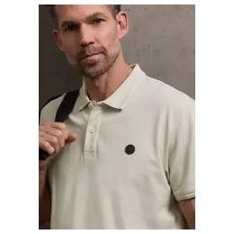 Poloshirt Street One MEN, Damen, Gr. XXL (46), sandwei&szlig;, Web, 95% Baumwolle, 5% Elasthan, unifarben, comfort fit normal, hoch geschlossener Ausschnitt, normaler Saum, Shirts, aus Baumwolle mit Stretchante