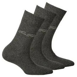 Kurzsocken Tom Tailor "Socken 3er Pack", Herren, Gr. 39-42, grau, Obermaterial: 77% Baumwolle CO. 20% Polyamid PA. 3% Elasthan EL., Socken
