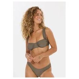 Triangel-Bikini-Top NOU "Rekha", Damen, Gr. 40, espresso, 80% Polyamid, 20% Elasthan, unifarben, Bikini-Oberteile, UV-Schutz