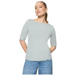 3/4-Arm-Shirt Zero "Damen Shirt mit U-Boot-Ausschnitt", Herren, Gr. 34, silber blau, Jersey, Obermaterial: 95% Baumwolle (organic), 5% Elasthan, clean, Basic, figurbetont normal, U-Boot-Ausschnitt, eng, Shirts 3/4-Arm-Shirt, Plain/ ohne Details