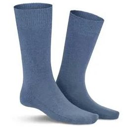 Socken Kunert "Socke Homesocks ABS", Damen, Gr. 39-42, blau (jeans meliert 8030), Obermaterial: 75% Schurwolle WV. 23% Polyamid PA. 2% Elasthan EL., Socken Socken