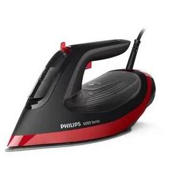 Philips Dampfb&uuml;geleisen "DST6130/40 6000 Series High-End mit 4 Dampfeinstellungen", schwarz, rot, B:12,9cm H:15,8cm T:31,6cm, B&uuml;geleisen, 2600 W, SteamGlide Plus, mit 300 ml Wassertank und 220 g Dampfsto&szlig;, Dampfb&uuml;geleisen