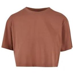 T-Shirt Urban Classics "Urban Classics Damen Ladies Short Oversized Tee", Damen, Gr. 3XL, terracotta, 100% Baumwolle, unifarben, oversize, Rundhals, Shirts T-Shirt