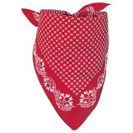 Bandana styleBREAKER "Baumwolle Dreieckstuch mit Bl&uuml;mchen Muster", Damen, rot (rot, wei&szlig;), Obermaterial: 100% Baumwolle CO., Modisch, Modet&uuml;cher