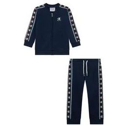 Trainingsanzug Champion "Sports-inspired Toddler Terry Full Zip Sweatsuit with tape detailing", Jungen, Gr. 86, nava, nava, Obermaterial: 54% Baumwolle, 46% Polyester, Sportanz&uuml;ge Trainingsanzug, zweiteiliges Set, mit Rei&szlig;verschluss, aus Baumwolle und Polyester