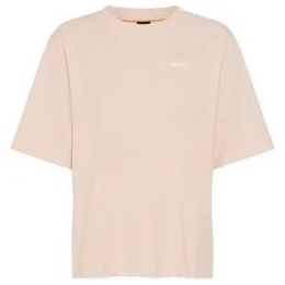 T-Shirt BOSS ORANGE "Eregular Premium Damenmode", Damen, Gr. L, light, pastel pink 684, Single Jersey, Obermaterial: 100% Baumwolle, unifarben, relaxed fit normal, Rundhals, Shirts T-Shirt, mit Logo-Detail, Relaxed Fit