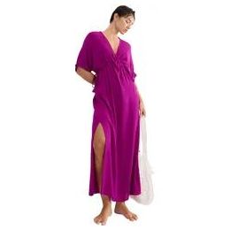 Strandkleid Triumph, Damen, Gr. 42, N-Gr, raspberry, Web, Obermaterial: 100% Viskose, bequem lang, tiefer V-Ausschnitt, Kleider Strandkleid, mit tiefem V-Ausschnitt und halb langem Arm