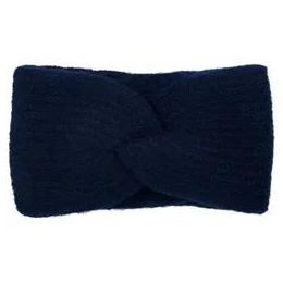 Stirnband styleBREAKER "Strick Stirnband Rippenmuster Twist Knoten", Damen, blau (dunkelblau), Obermaterial: 80% Polyacryl PAN. 20% Wolle WO., Modisch, M&uuml;tzen Stirnband