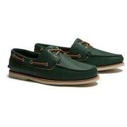 Bootsschuh Timberland "CLASSIC BOAT BOAT SHOE", Herren, Gr. 43, md grn f grain, Leder, Schuhe Bootsschuh, Classic Bootsschuh aus Timberland Premium Leder