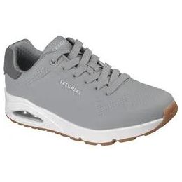 Sneaker Skechers "UNO-SUITED ON AIR", Herren, Gr. 39, hellgrau, Lederimitat, Veloursleder, Schuhe Sneaker, Freizeitschuh, Halbschuh, Schn&uuml;rschuh mit modischer Keilsohle