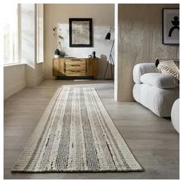 Teppich FLAIR RUGS "VEYA STRIPE", nat&uuml;rlich, B:80cm H:0mm L:300cm, Oberfl&auml;che: 59% Wolle, 25% Polyester, 16% Synthetik. R&uuml;ckseite: 59% Wolle, 25% Polyester, 16% Synthetik, Teppiche, Teppich