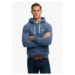 Kapuzensweatshirt Superdry "Essential Logo Classic Hood", Herren, Gr. 3XL, vintage indigo, angeraute Sweatware, Obermaterial: 70% Baumwolle, 30% Polyester, unifarben, loose fit normal, Rundhals, Rippb&uuml;ndchen, Sweatshirts, Baumwollmischung, loose fit