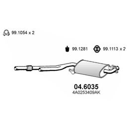 Asso Mittelschalld&auml;mpfer 046035 f&uuml;r Audi