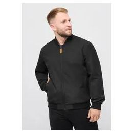 Regen- und Matschjacke Derbe "Blousby", Herren, Gr. L, jet schwarz_orange, Obermaterial: 100% Polyester; Futter: 100% Polyester, normal, Rundhals, elastischer Bund, Jacken, wasserabweisend, winddicht, Kapuze