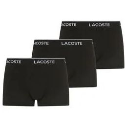 Trunk Lacoste, Herren, Gr. L, schwarz, Jersey, Obermaterial: 95% Baumwolle, 5% Elasthan, unifarben, figurbetont, Unterhosen, mit Lacoste-Schriftzug am Bund