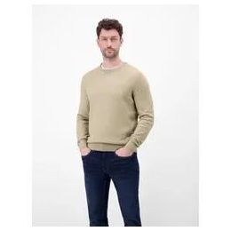 Strickpullover Lerros "Herren Strickpullover in Twist-Struktur", Damen, Gr. XXL, tender beige melange, 100% Baumwolle, Rundhals, Pullover Strickpullover, Rundhalsausschnitt, weicher Stoff, lang&auml;rmlig, normale Passform