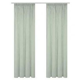 HOMING Gardine HEINE HOME Gr. 3, gr&uuml;n (salbei), B:140cm H:245cm, Polyester, Gardinen, Gardine
