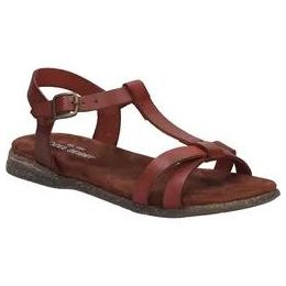 Sandale Josef Seibel "Fabricia 01, rubin", Damen, Gr. 42, rot (rubin), Obermaterial: 100% Rindsleder Leather cow., Schuhe Sandale