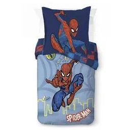 Kinderbettw&auml;sche MARVEL "MARVEL Spiderman Bettbezug-Set 135x200 cm + Kissenbezug 80x80 cm", blau, B/L: 137cm x 200cm, 1 Stk., 1 Stk., Washed Cotton, B/L: 80cm x 80cm, 2 tlg., Washed Cotton, Obermaterial: 100% Baumwolle, Bettw&auml;sche, 100 % Baumwolle, maschinenwaschbar, wendbar