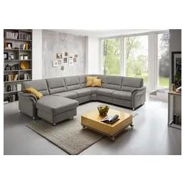 Wohnlandschaft DIE PLANBAR "ZE-EM16033 U-Form, Breite 330 cm", mammut alu, B:330cm T:262cm, 100% Polyester, Sofas, Wohnlandschaft, wahlweise mit Kopfst&uuml;tzen und Bettfunktion