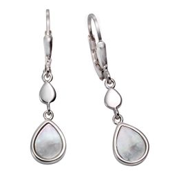 Paar Ohrh&auml;nger Firetti "Schmuck Geschenk Silber 925 Ohrschmuck Patentbrisur Tropfen Perlmutt", beige (silberfarben, perlmuttfarben), Ohrringe, Damen, Silber 925 (Sterlingsilber), mit Perlmutt