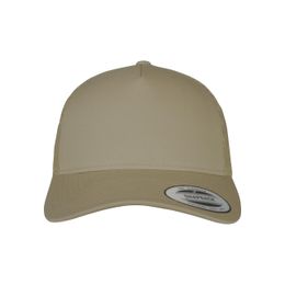 Flex Cap Flexfit "Flexfit Unisex 5-Panel Retro Trucker Cap", Gr. onesize, khaki, 60% Baumwolle, 40% Polyester, unifarben, Caps