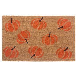 Fu&szlig;matte Hanse Home "Mix Mats Kokos Pumpkins, T&uuml;rmatte", bunt (braun, orange), B:75cm H:15mm L:45cm, Kokos, Teppiche, Fu&szlig;matte, Kokos, Schmutzfangmatte, Outdoor, Rutschfest, Innen, Kokosmatte, Flur