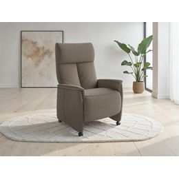 Sit & More TV-Sessel SIT & MORE "Cremona Comfort", taupe, B:76cm H:114cm T:84cm, 98% Polyester, 2% Polyamid, Sessel, wahlweise manuell oder elektrischer Funktion mit Akku