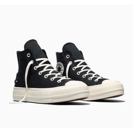 Sneaker Converse "CHUCK TAYLOR ALL STAR LIFT PLATFOR", Damen, Gr. 37,5, schwarz, schwarz, egret, Textil, Schuhe Sneaker