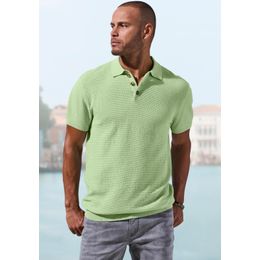 Poloshirt John Devin "- Strick Poloshirt, Regular fit", Damen, Gr. S, hellgr&uuml;n, Strick, Obermaterial: 100% Baumwolle, regular fit normal, Rundhals, Rippstrickb&uuml;ndchen, Shirts, mit Polokragen und kleiner Knopfleiste