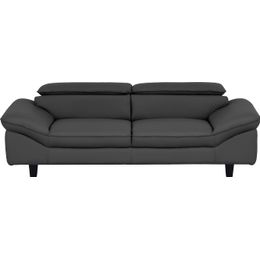3-Sitzer Home Affaire "Pilot", anthrazit, B:218cm T:108cm, Sofas, Big-Sofa mit Kopfteilverstellung