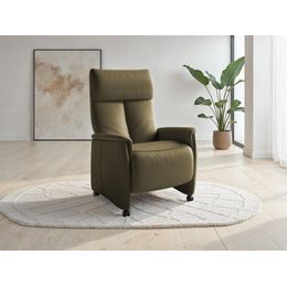 Sit & More TV-Sessel SIT & MORE "Cremona Comfort", olive, B:76cm H:119cm T:84cm, Sessel, wahlweise manuell oder elektrischer Funktion mit Akku