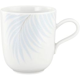 Becher Seltmann Weiden "Liberty Mediterranean", wei&szlig;, blau, grau, B:12,2cm H:10cm &Oslash;:8,6cm, Porzellan, Trinkgef&auml;&szlig;e, Becher, Kaffeebecher, Tasse