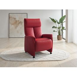 Sit & More TV-Sessel SIT & MORE "Cremona Comfort", feuerrot, B:76cm H:119cm T:84cm, Sessel, wahlweise manuell oder elektrischer Funktion mit Akku